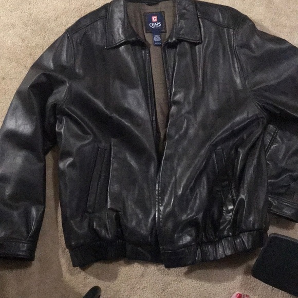 Chaps | Jackets & Coats | Mens Black Leather Jacket By Chaps | Poshmark